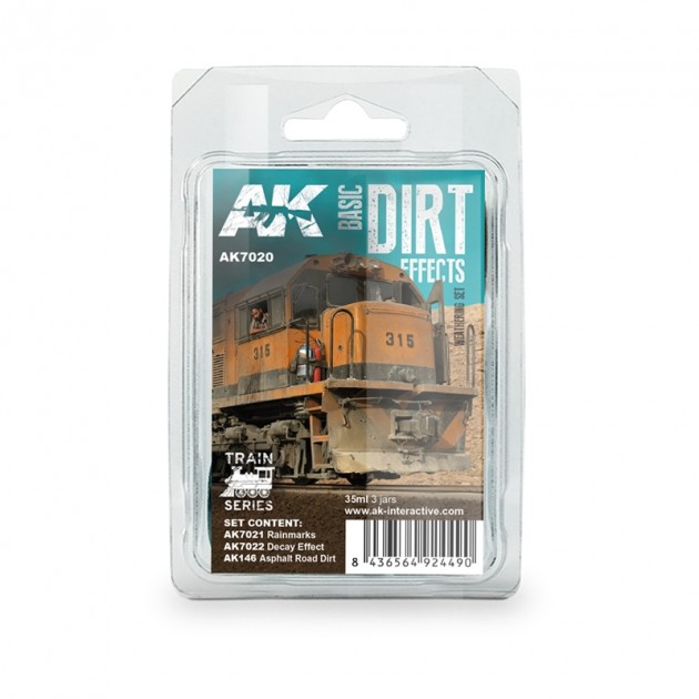 AK-Interactive AK7020 Basic Dirt Effects Weathering Set | Hobbynor - Produkter og verktøy for ...